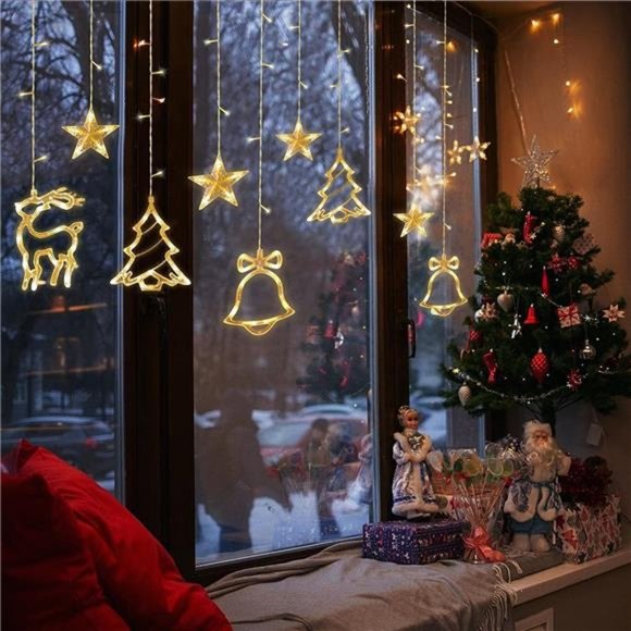 Holiday | 115ft Christmas Window Lights Decorations 8 Flashing Modes ...